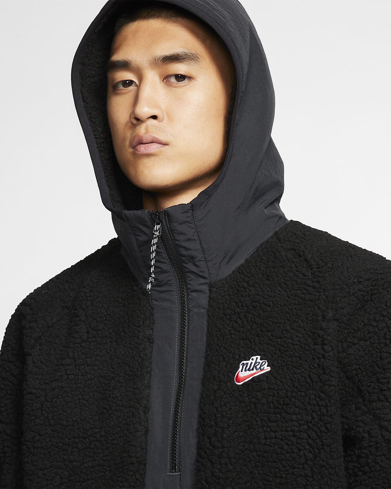 Nike Half Zip Sherpa Hoodie Black BV3766-010